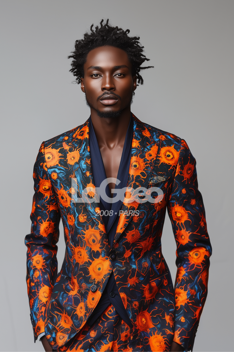 Nebula Blaze Men's Suit | LAGOEO | Men‘s Artistic Printed Suits – LaGoeo®